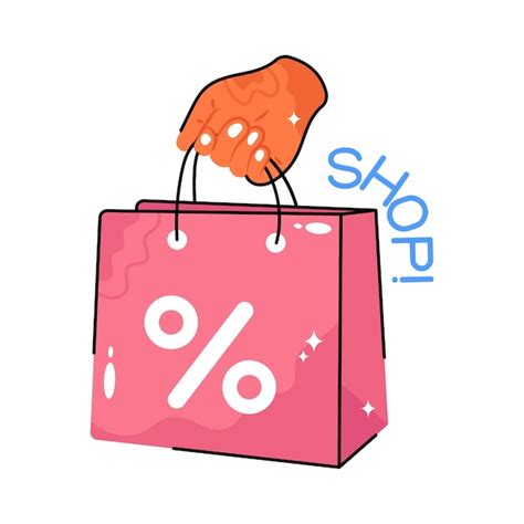 Premium Vector Discount Shopping Doodle Vector Outline Sticker Eps 10