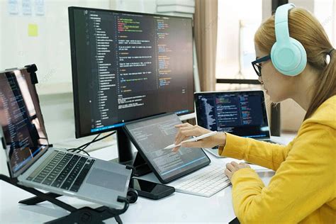 Programmer Is Coding And Programming Software Coding Write Coder Photo