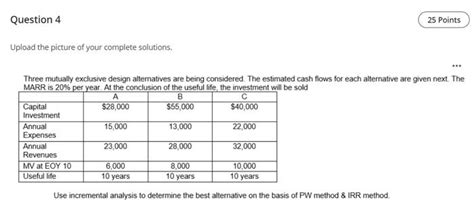 Solved Question 4 25 Points Upload The Picture Of Your