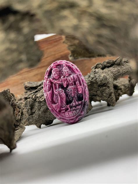 Ruby Radha Krishna Gemstone Handmade Carving Ruby Krishna Carving Ruby Krishna Gemstone