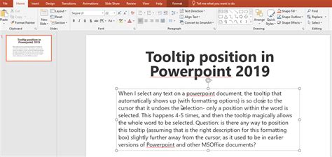 tooltip position in powerpoint 2019 microsoft qanda