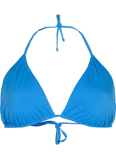 Solid Color Triangle Bikini Top Blue Sz 40 64 Zizzifashion