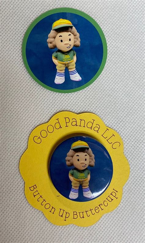 Stranger Things Button With Pin On Back Dustin Free Matching Sticker