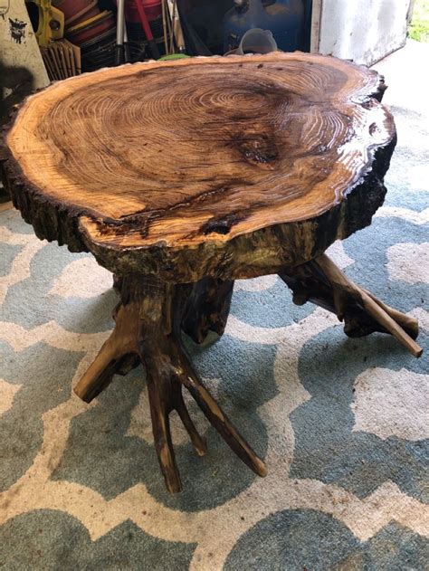 Root Stump Table By Keith Edwards Wood Working Tree Stump Table Top