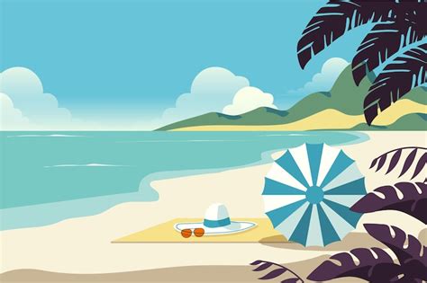 바닷가 일러스트 이미지 Freepik에서 무료 다운로드