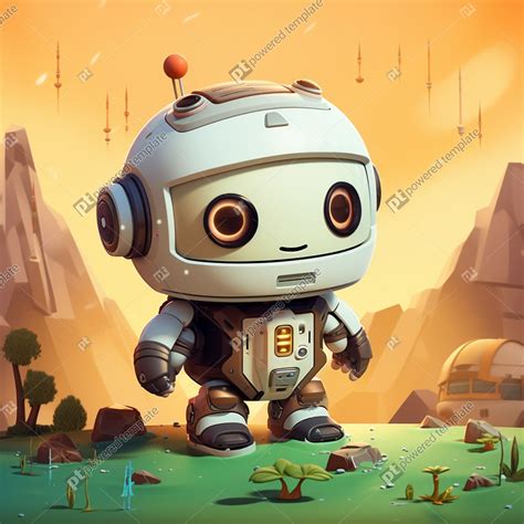 Illustration Adorable Bot Enhances Modern Design Gratuit Ai Image Poweredtemplate 125634