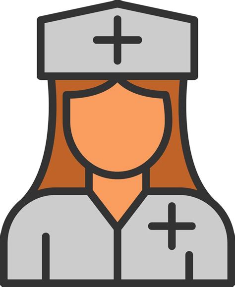 icono lleno de línea de enfermera Vector en Vecteezy