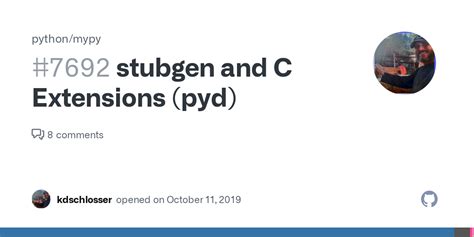 Stubgen And C Extensions Pyd Issue Python Mypy Github