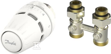 Zestaw termostatyczny Danfoss z głowicą Regus M x RLV KB cala prosty G