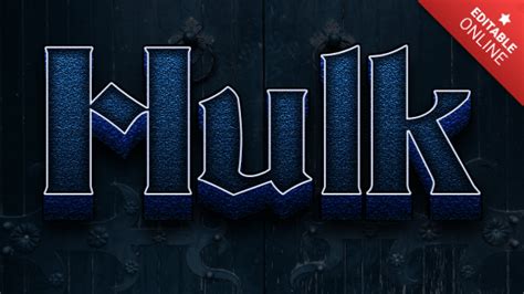 Hulk Text Effect Generator