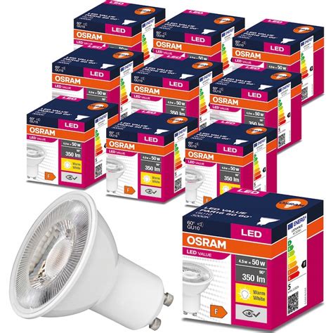 Set 10 Becuri Led Osram Gu10 350lm 3000k Alb Emag Ro