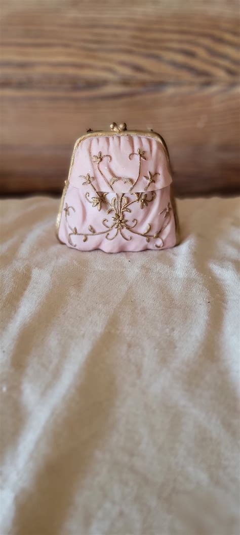 Vintage Purse Trinket Box Gem