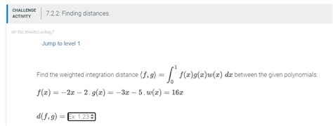Solved Jump To Level Find The Weighted Integration Chegg