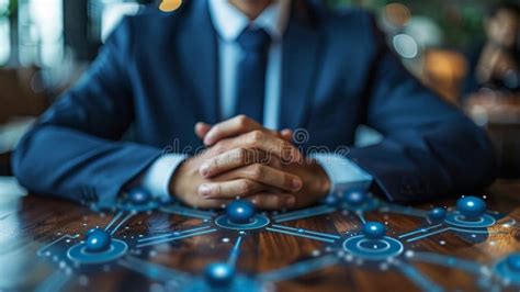 A Flowchart Showing Business Processes And Workflow Automation With A Businessman In The