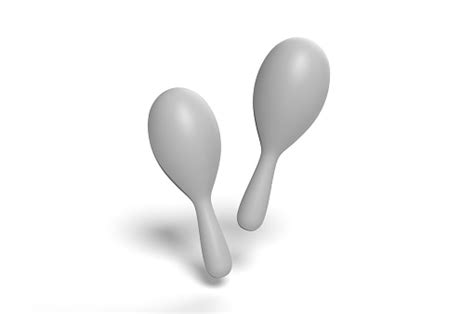 빈 마라카 쌍 템플릿입니다 3d 렌더링 그림입니다 마라카스에 대한 스톡 사진 및 기타 이미지 마라카스 흰색 0명 Istock