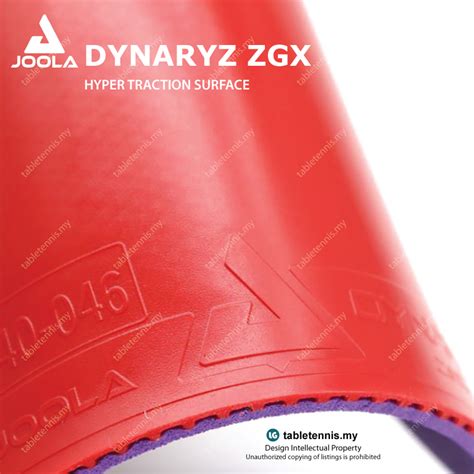 Joola Dynaryz ZGX Spin Elastic Table Tennis Rubber Made In Germany LG
