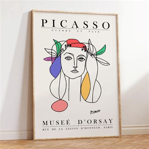 Picasso One Line Drawing Picasso Print Picasso Poster Picasso Art