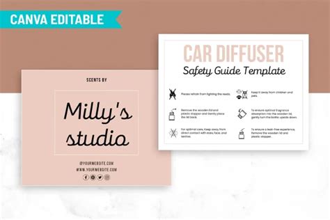 Editable Car Diffuser Safety Guide Template Snapybiz