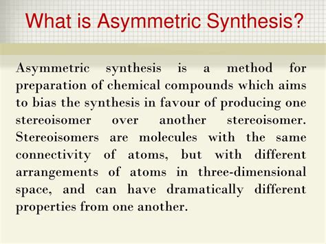 Ppt Asymmetric Synthesis Powerpoint Presentation Free Download Id