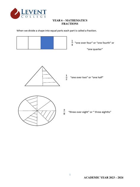 1 Fractions Solutions Pdf Algebra Division Mathematics