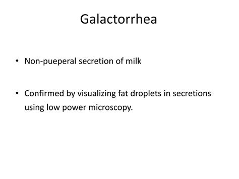 Ppt Galactorrhea Powerpoint Presentation Free Download Id 2958518