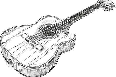 Guitar Vector Outline Drawing Tutorial Workshop Scalpel Pattern Pack