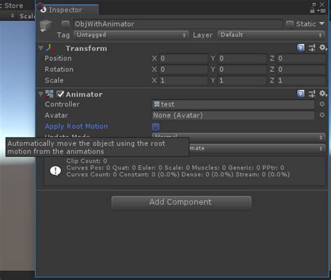 Check If Rootmotion Is Enabled Unity Engine Unity Discussions