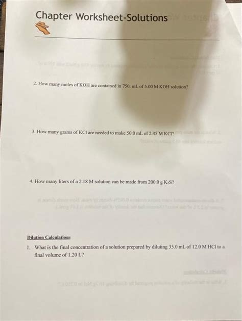 Solved Chapter Worksheet Solutions Mass Rercent Calculations Chegg Com