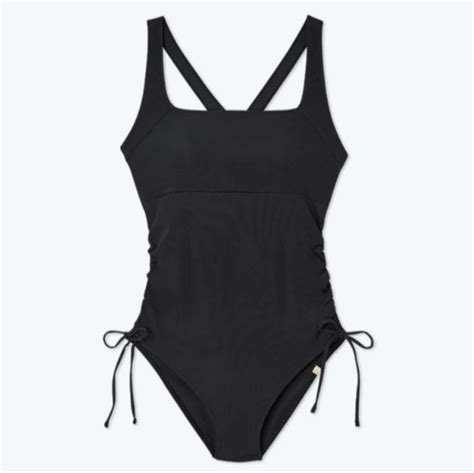 Summersalt Swim Nwt Summersalt Ribbed Cinch Current Black Onepiece