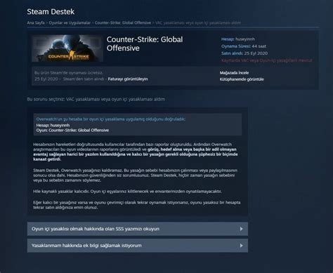 Yardım CS GO da haksız yere vac ban yedim Donanım Arşivi Forum