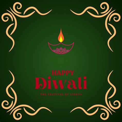 Premium Vector Happy Diwali Hindu Festival Greeting Card