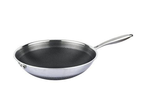 Cheffinger Wok Wok Pfanne Edelstahl Wabenstruktur Ø32cm Induktion Anti