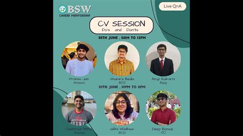 Bsw Cv Making Session Sde Quant Analytics W Pranav Jain Youtube