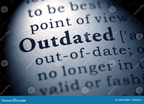Definition Of The Word Outdated Stock Image Image Of Definition Blue 164754381