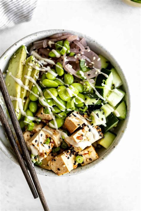 Vegan Tofu Poke Bowl Eat With Clarity