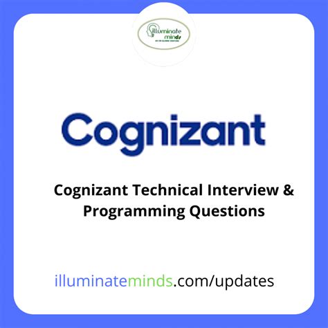 Cognizant Technical Interview And Programming Questions Illuminate Minds