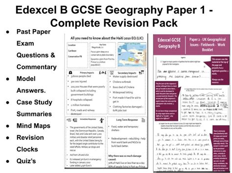 Edexcel B Gcse Geography Paper 1 Complete Revision Pack Teaching Resources