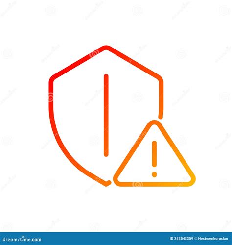 Safety Warning Pixel Perfect Gradient Linear Vector Icon Stock Vector