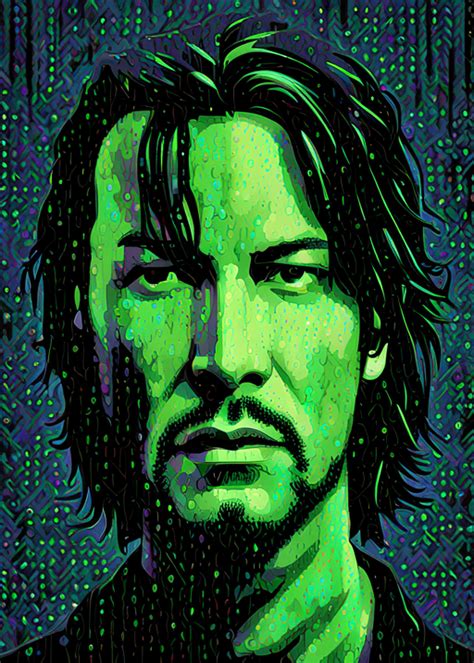 Neo Matrix Art Print Matrix Poster Neo Digtial Poster Ai Generated