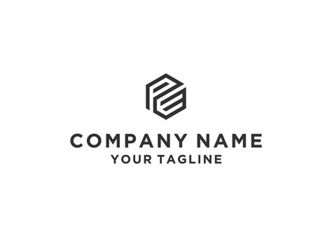 Premium Vector Letter Pe Logo Design Minimal Pe Monogram In