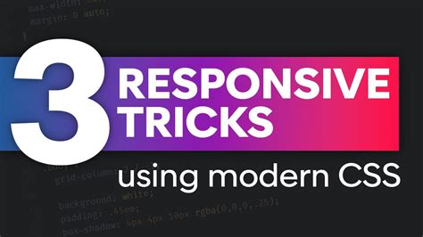 3 Modern Css Techniques For Responsive Design Youtube