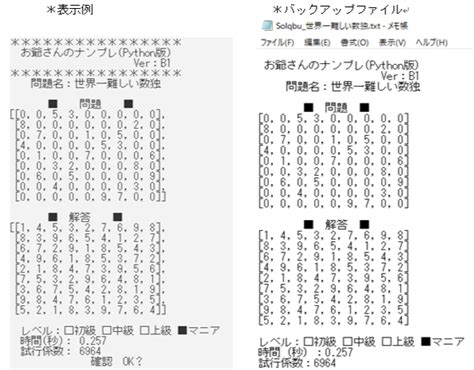 Python 数独の解き方と解析ソフトお爺さんのナンプレⅠ）
