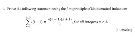solved 1 prove the following statement using the first