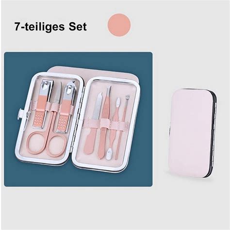 Tpfbeauty Maniküre Pediküre Set Mit Etui 7 Tlg Nagelschere