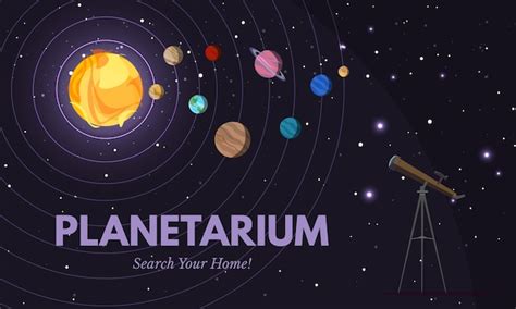 Free Vector Cartoon Astronomy Discovery Equipment Set Observatory