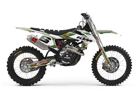 Ktm Excf Orangewhite Traditional Camo Semi Custom Complete Graphics Kit