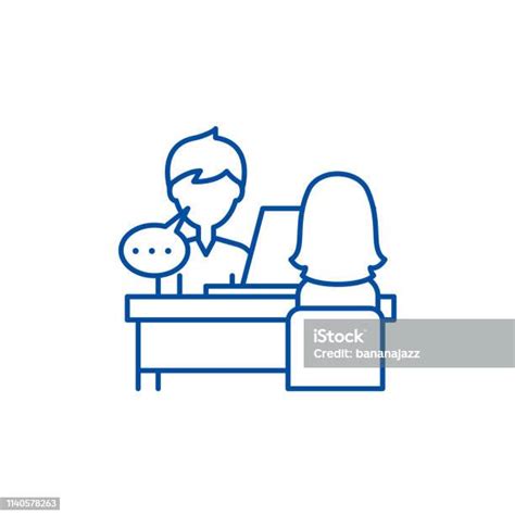 개별 상담 라인 아이콘 개념입니다 개별 상담 평면 벡터 기호 기호 개요 그림 금융에 대한 스톡 벡터 아트 및 기타 이미지 금융 정신과 전문의 개념 Istock
