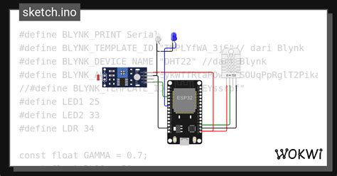 Prak82 DHT22 LDR LED Blynk Ino Wokwi Arduino And ESP32 Simulator