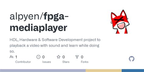 Github Alpyenfpga Mediaplayer Hdl Hardware And Software Development