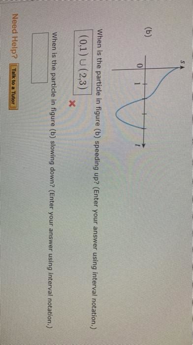 Solved B When Is The Particle In Figure B Speeding Chegg
